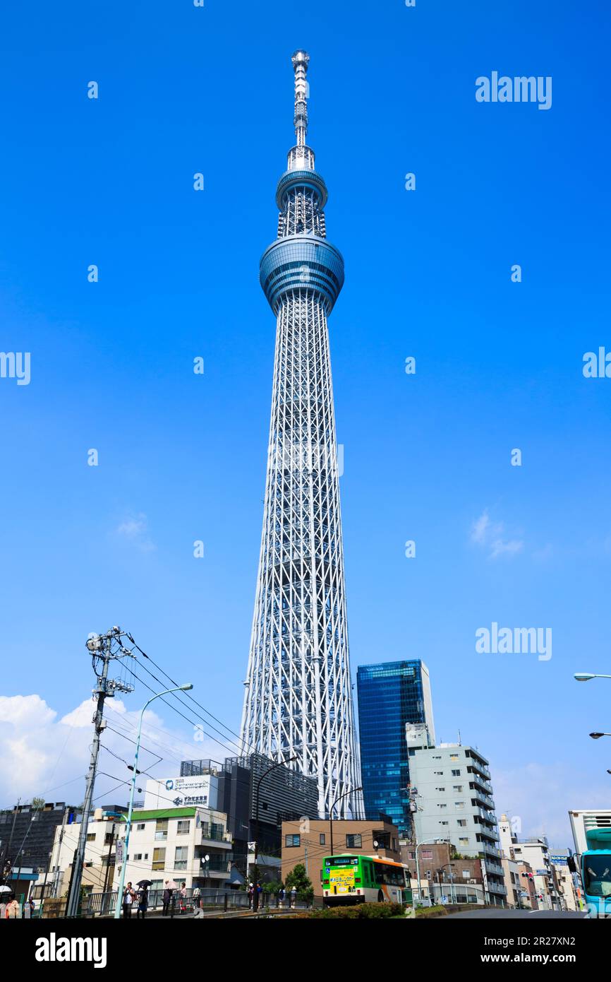 Streets and the Sky Tree Stock Photo - Alamy