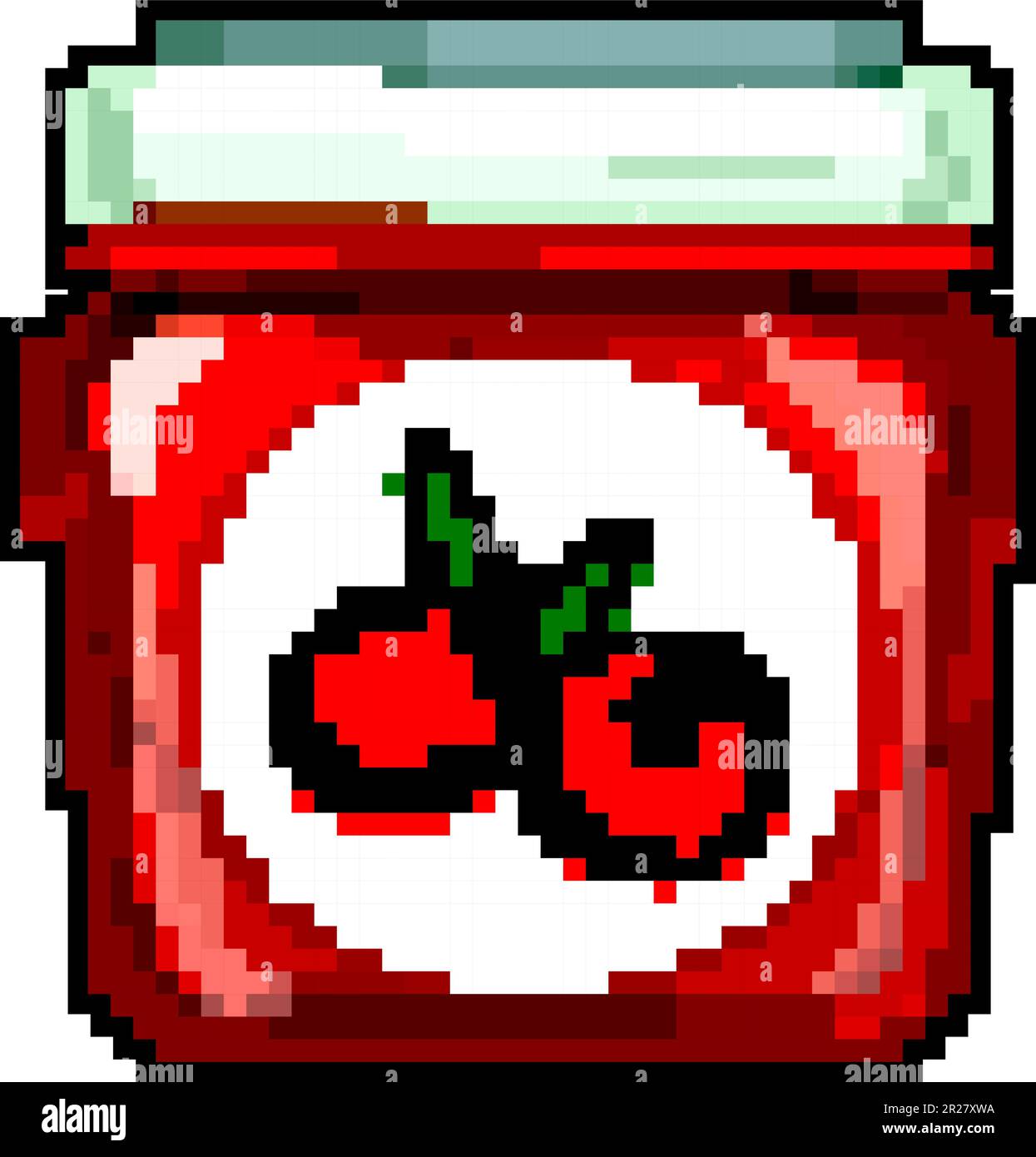 healthy jam fruit food game pixel art vector illustration Stock Vector ...