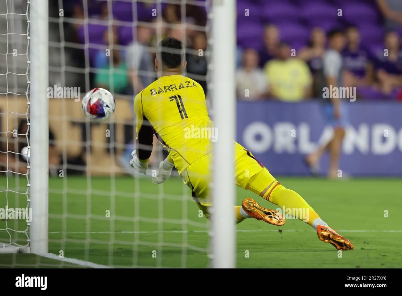 May 17, 2023: New York City goalkeeper LUIS BARRAZA (1) makes a save ...