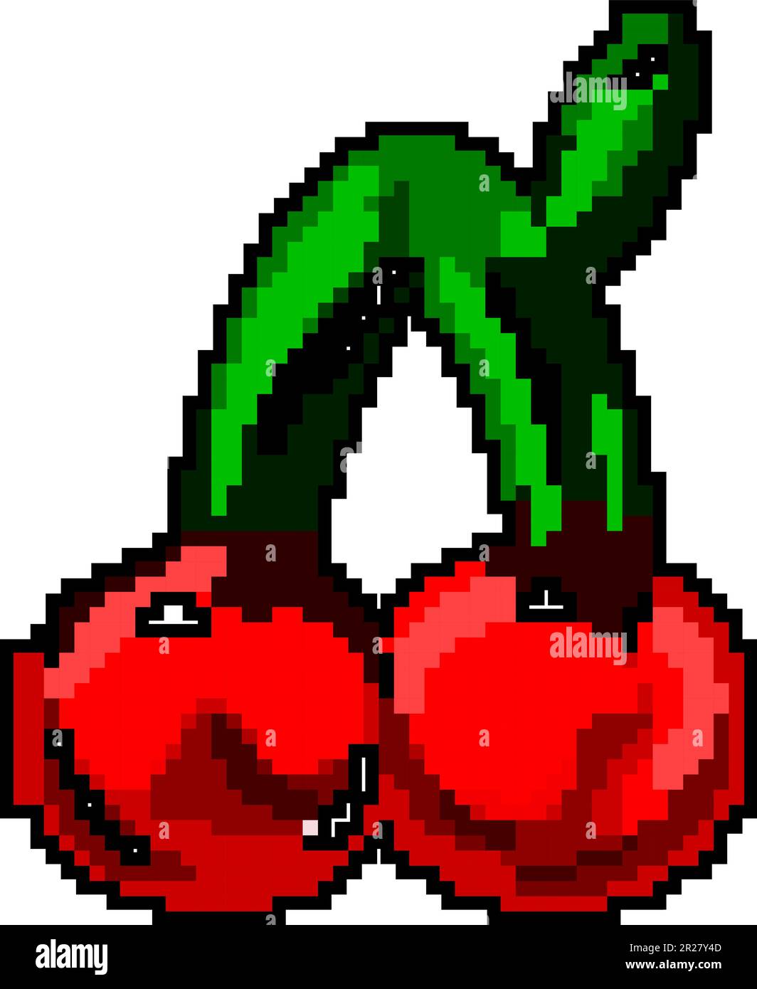 cherry jelly candy game pixel art vector illustration Stock Vector ...
