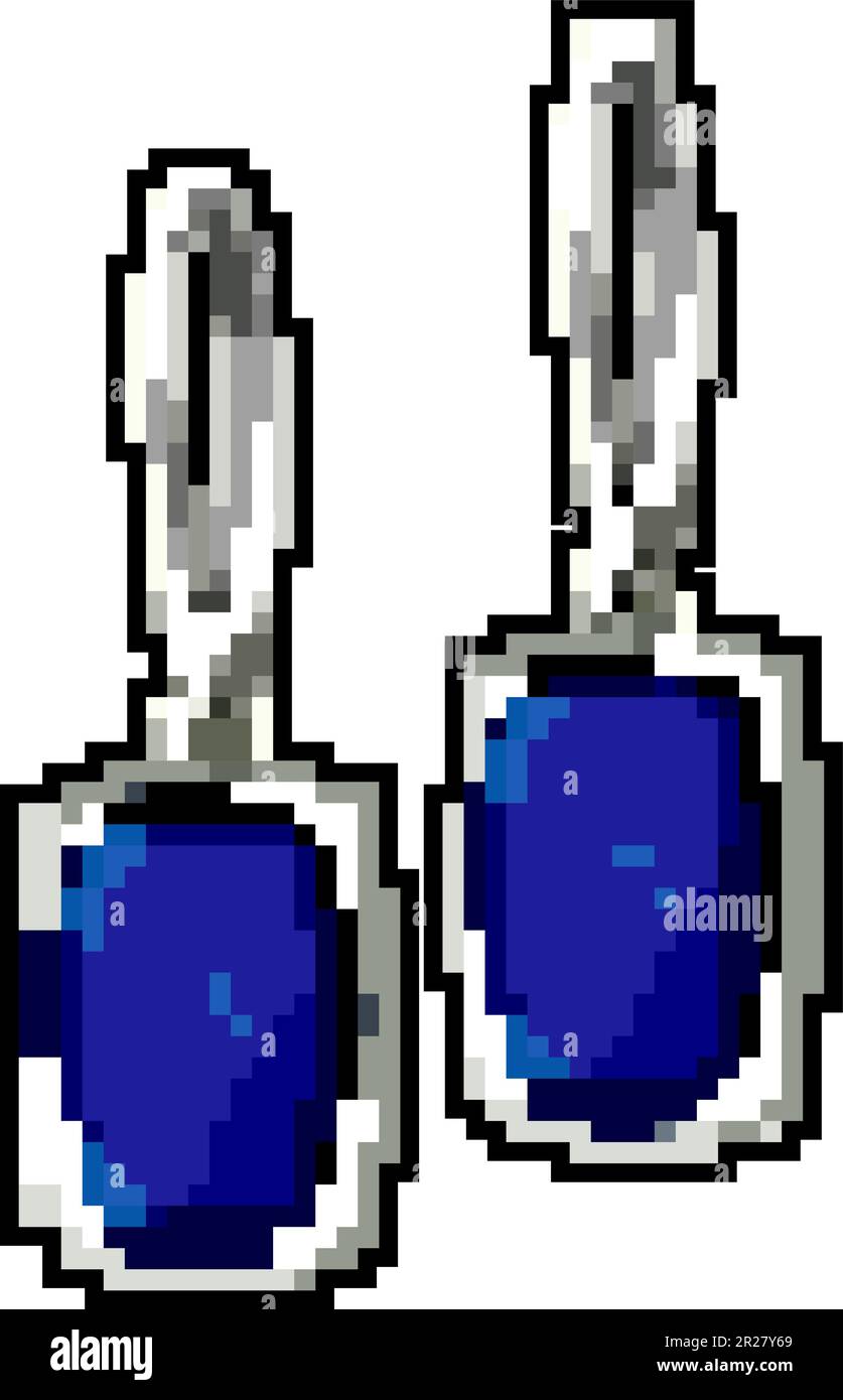 precious jewelry luxury game pixel art vector illustration Stock Vector ...