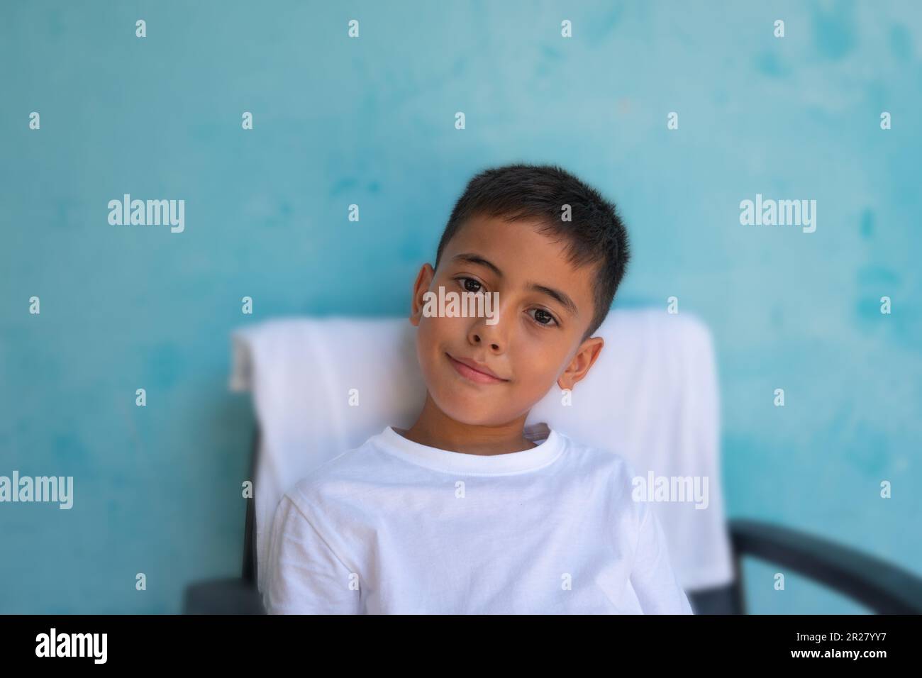 A cute boy with a smiling face healthy and cheerful. The cute boy ...