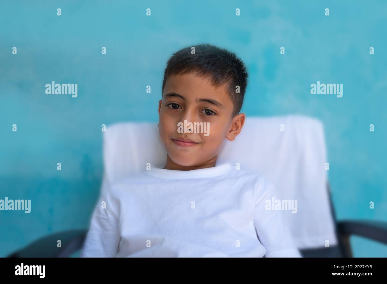 A cute boy with a smiling face healthy and cheerful. The cute boy ...