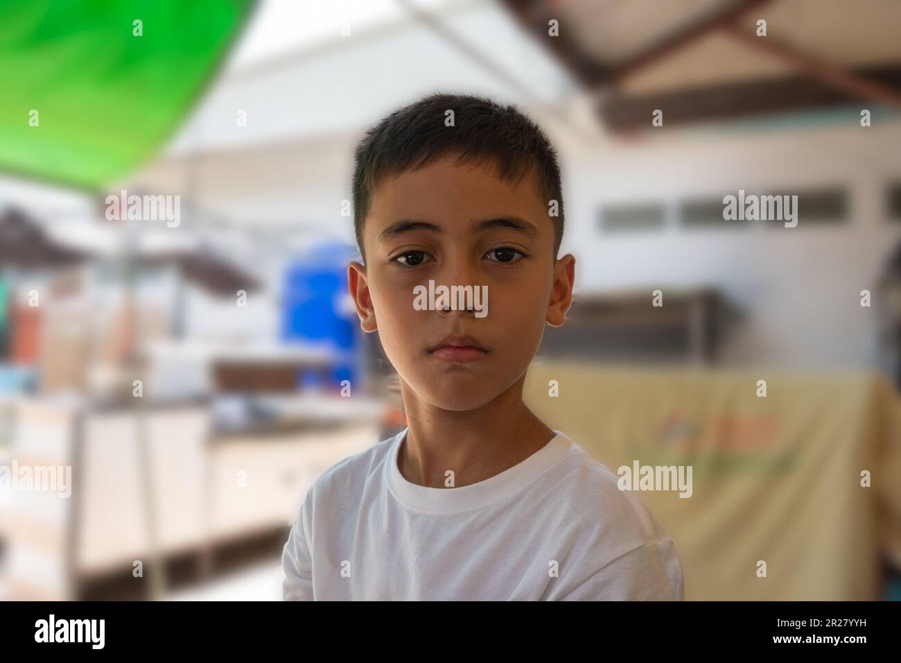 A cute boy with a smiling face healthy and cheerful. The cute boy ...