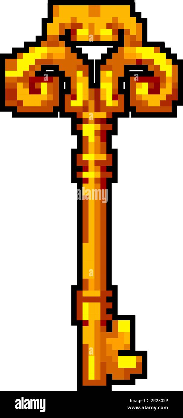 Gold Sword Pixel Art