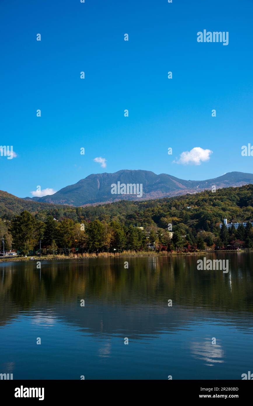 Lake Tateshinako and Mt YatsugatakeYokodake Stock Photo - Alamy