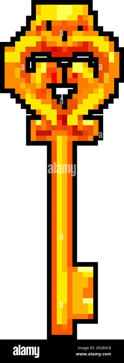 secret key vintage game pixel art vector illustration Stock Vector ...