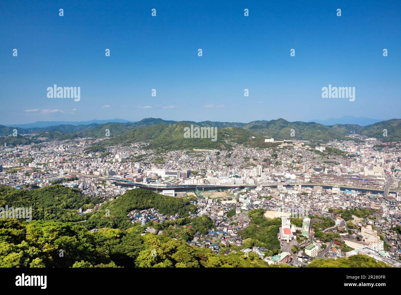 Nagasaki city seen from Mount Inasa Stock Photo - Alamy