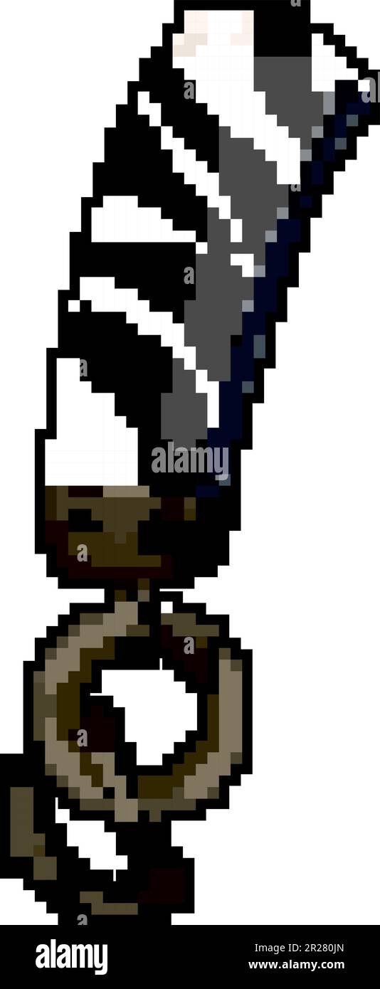 metal keychain key game pixel art vector illustration Stock Vector ...