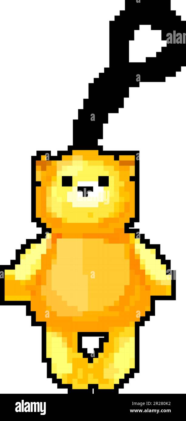 trinker keychain key game pixel art vector illustration Stock Vector ...