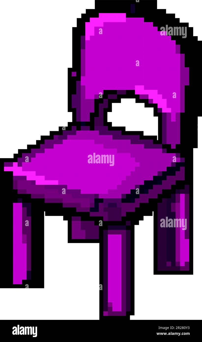 children kid chair game pixel art vector illustration Stock Vector ...