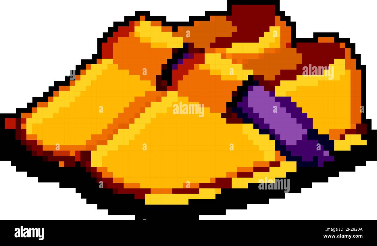 foot kid slippers game pixel art vector illustration Stock Vector Image ...