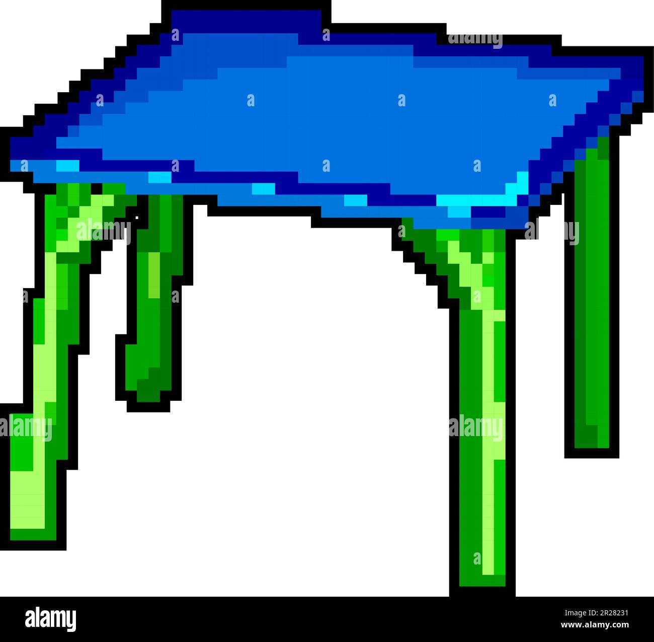 room kid table game pixel art vector illustration Stock Vector Image ...