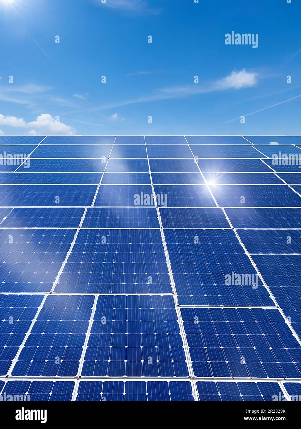 Solar cell panels system close up, alternative source of electricity ...