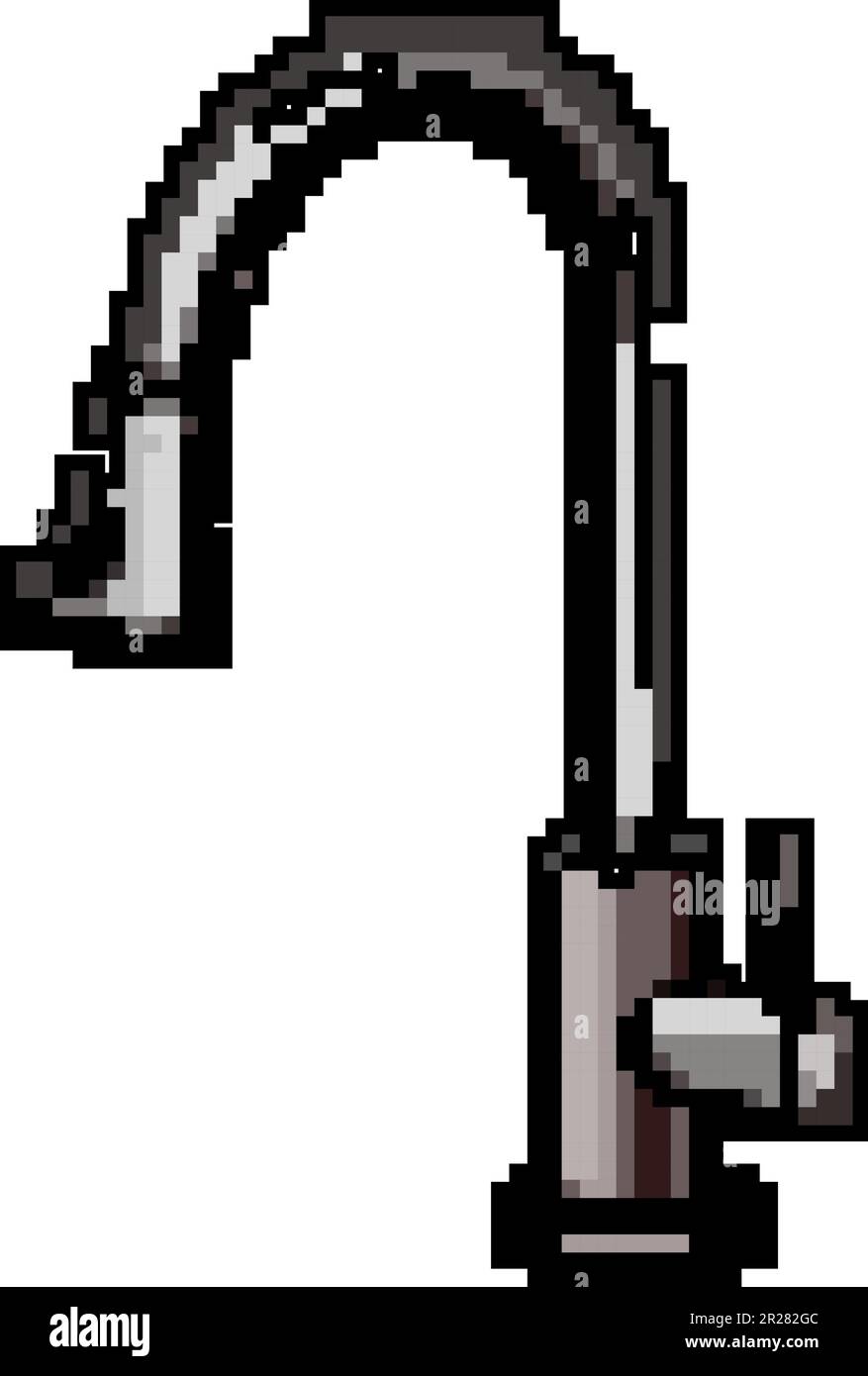 sink kitchen faucet game pixel art vector illustration Stock Vector ...