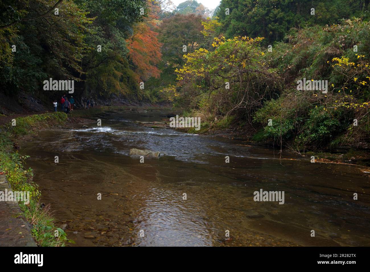 Yoro ravine turning red Stock Photo - Alamy