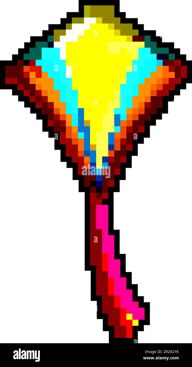 leisure kite sky game pixel art vector illustration Stock Vector Image ...