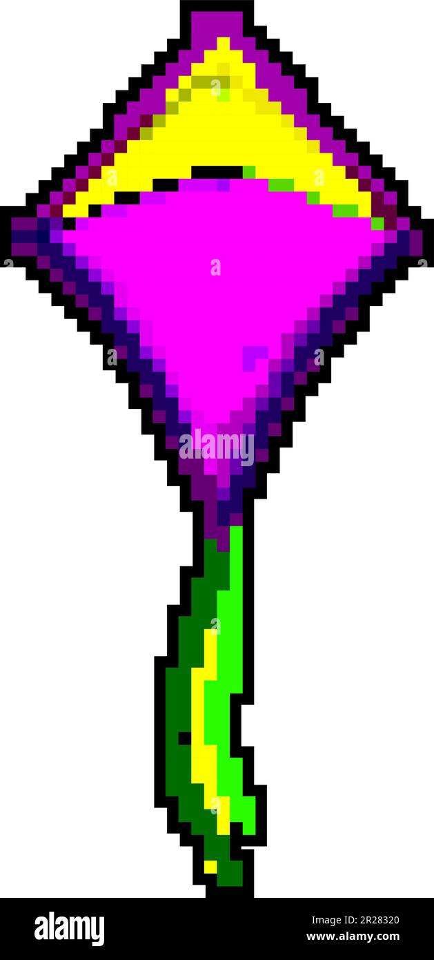 wind kite sky game pixel art vector illustration Stock Vector Image ...