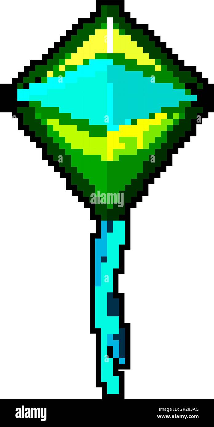 air kite sky game pixel art vector illustration Stock Vector Image ...
