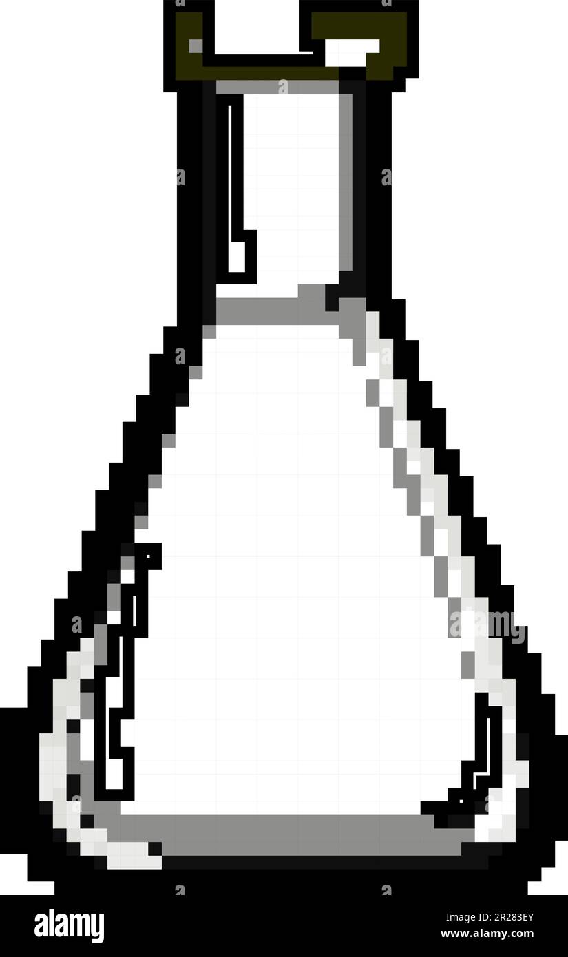 chemistry laboratory glassware game pixel art vector illustration Stock ...