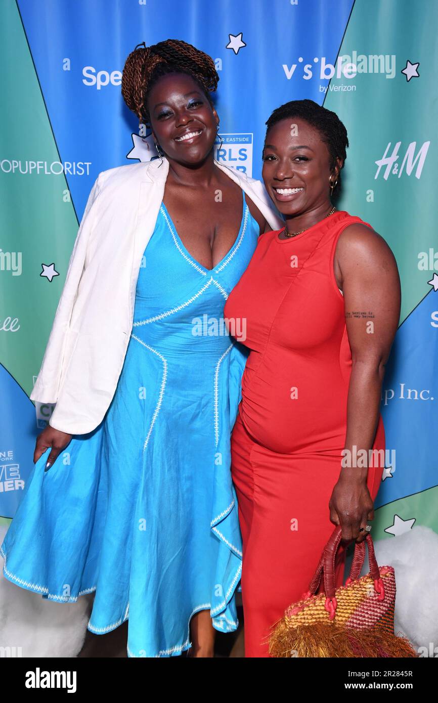 New York, USA. 17th May, 2023. Ebonie Simpson (left) attends the Lower ...