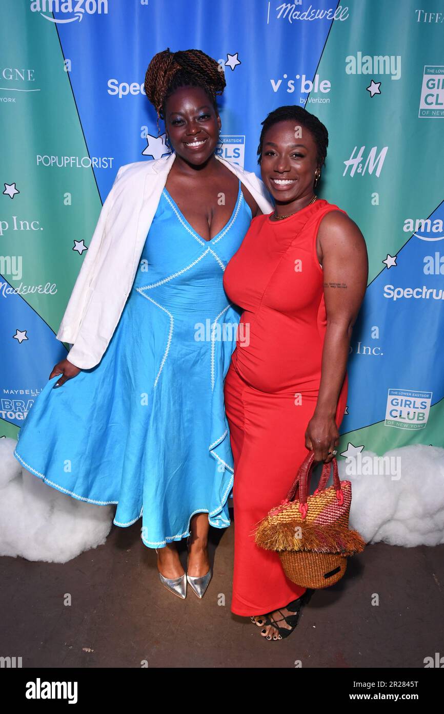 New York, USA. 17th May, 2023. Ebonie Simpson (left) attends the Lower ...