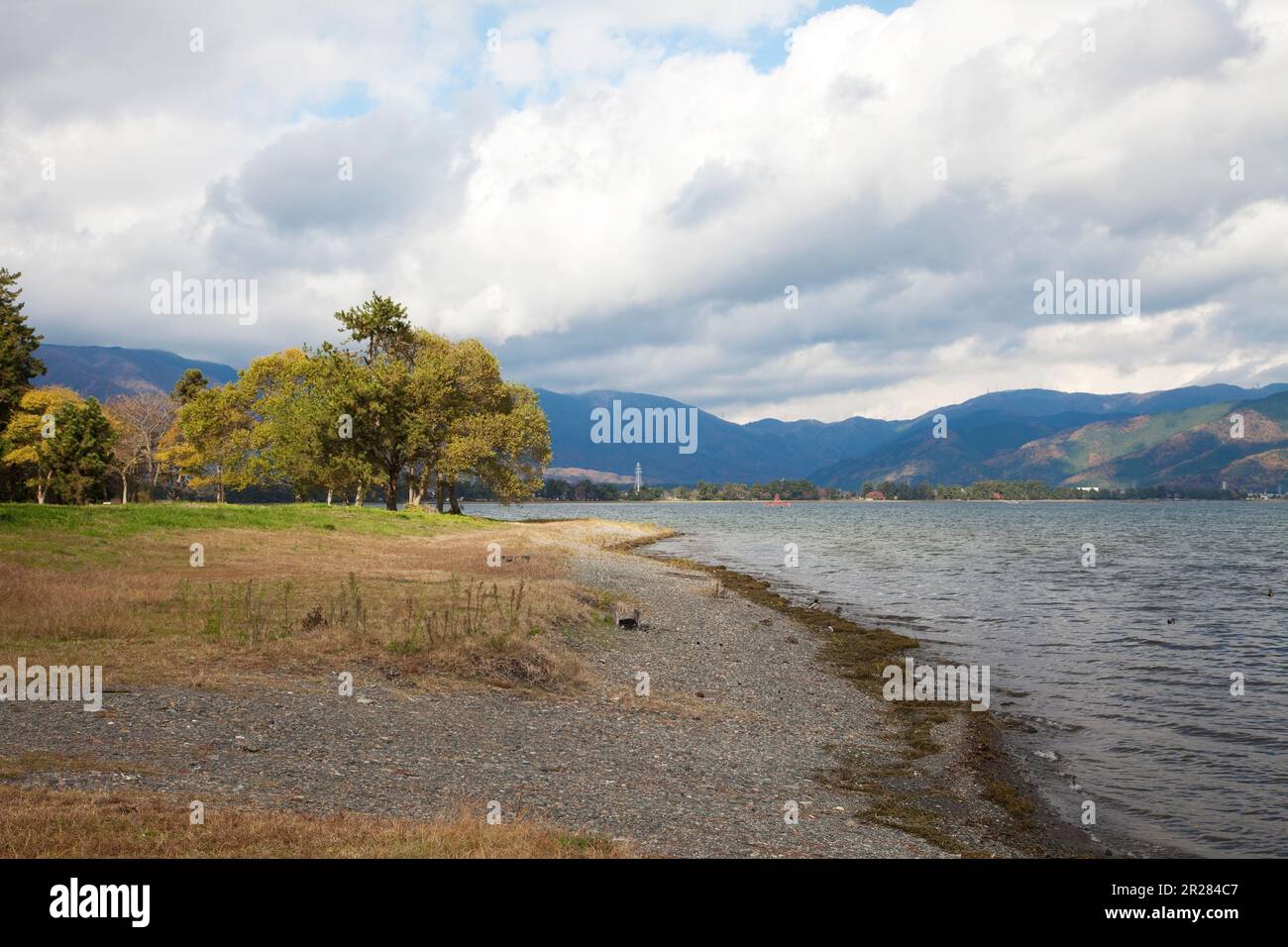 Mutsuyazaki Cape beach, Lake Biwa Stock Photo - Alamy