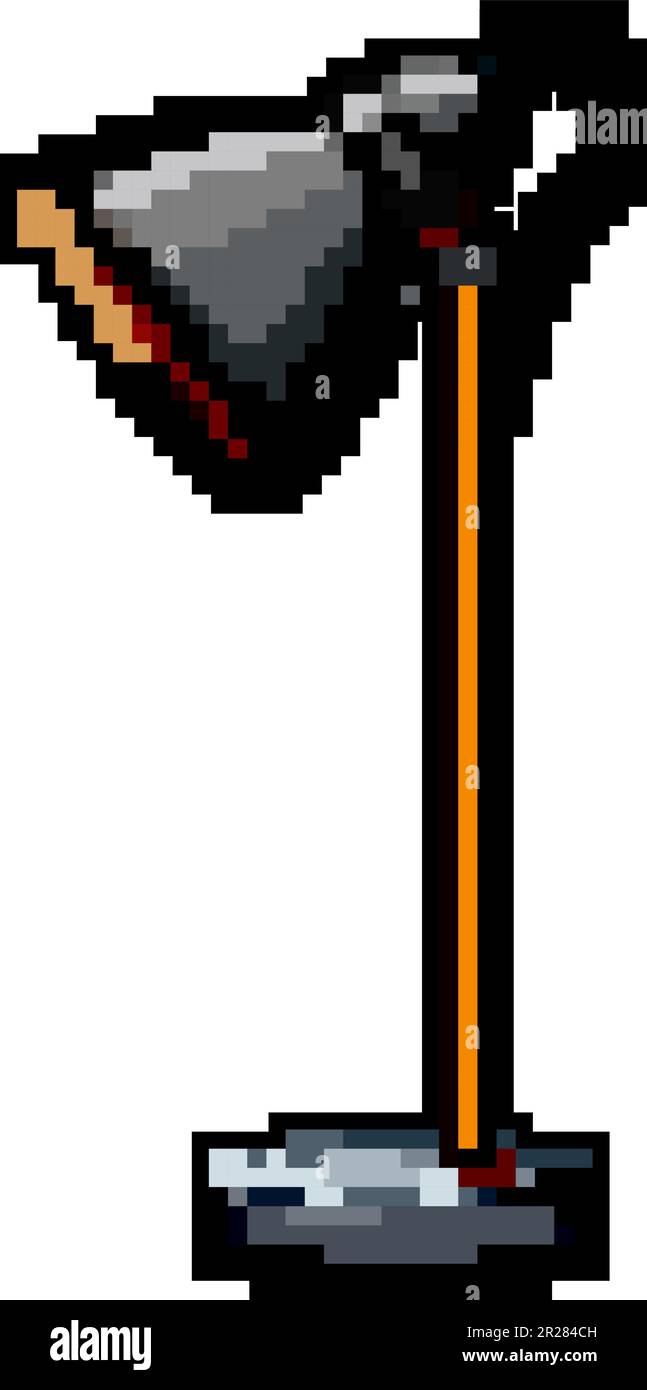 home lamp table game pixel art vector illustration Stock Vector Image ...