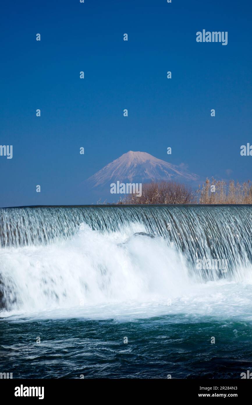 Mount Fuji and Fuji River’s currents Stock Photo - Alamy