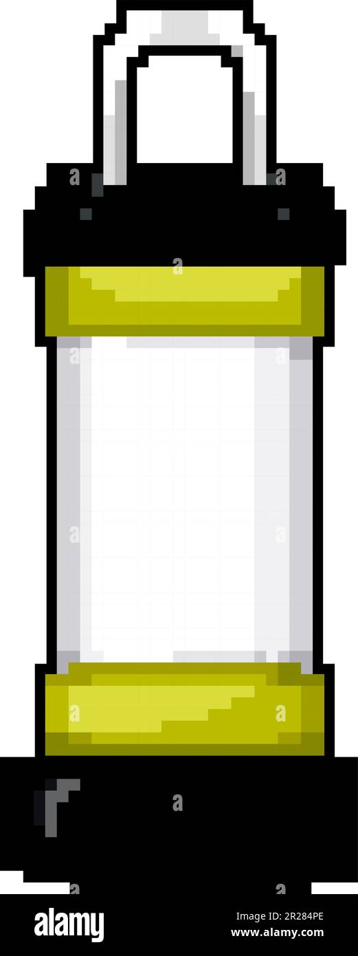 camping lantern camp lamp game pixel art vector illustration Stock ...