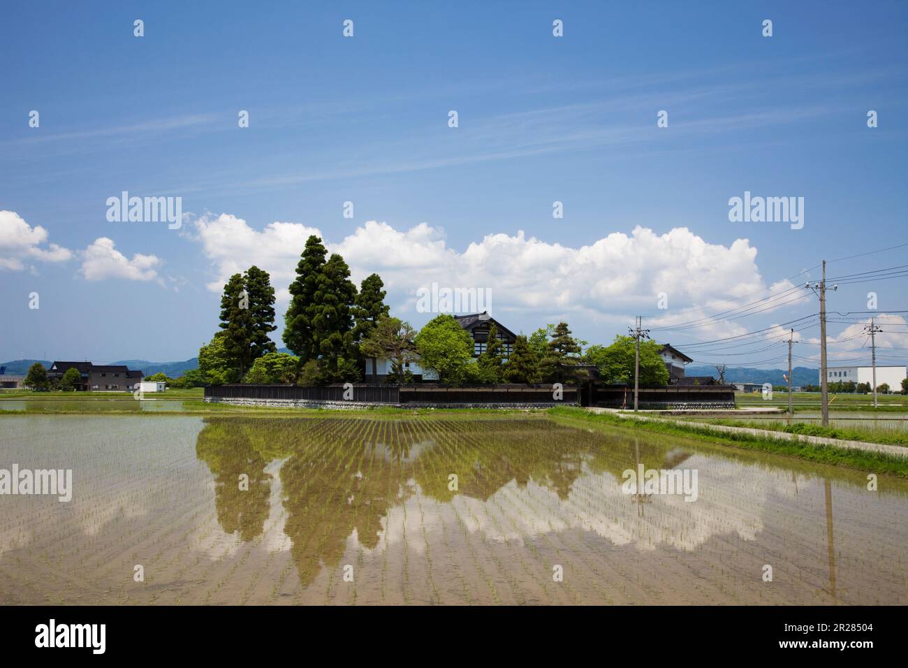 Sankyoson and a rural landscape Stock Photo - Alamy