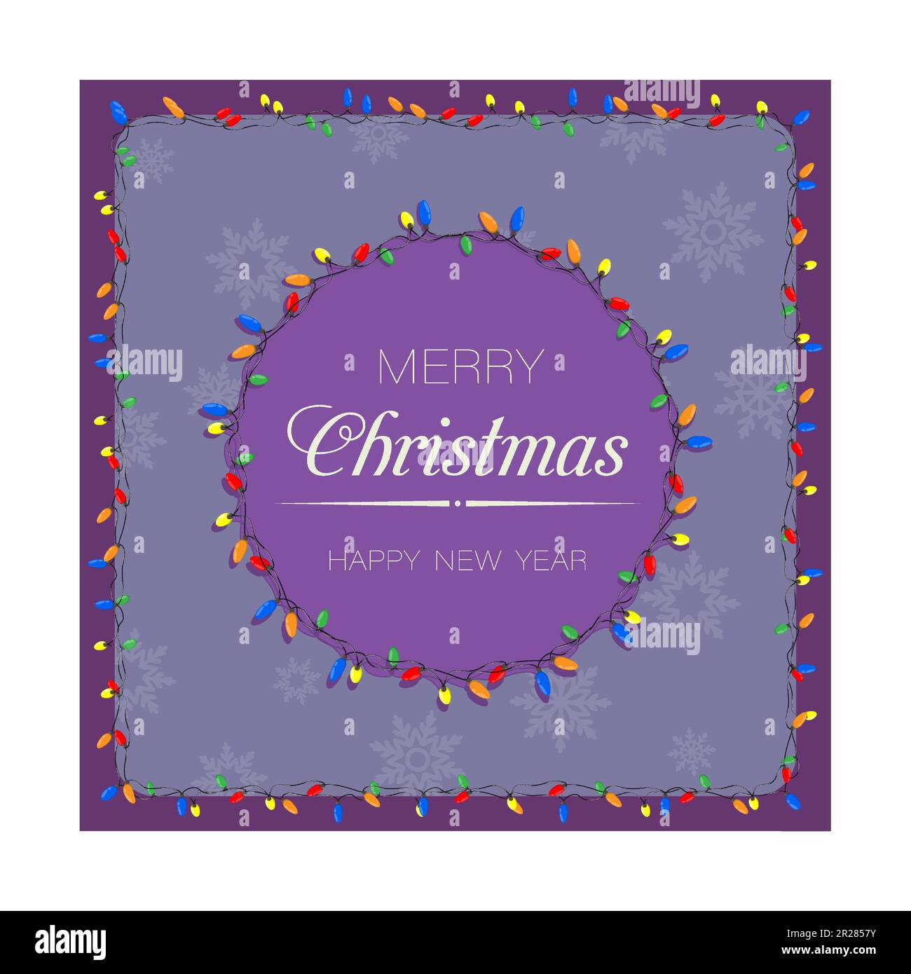 Square print template Christmas invitation card for celebration with ...