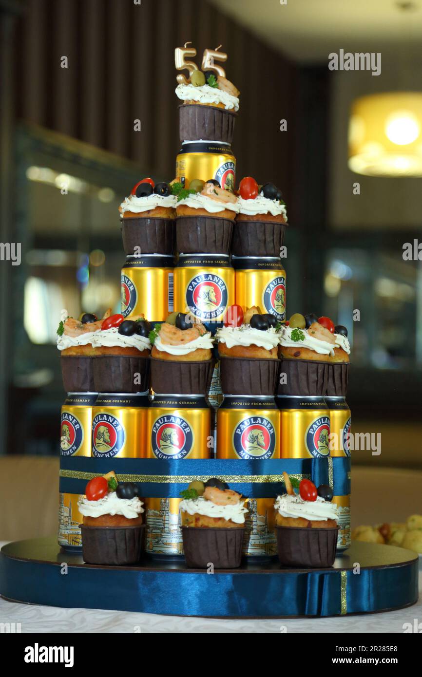 Beer Cakes Made From Beer Cans