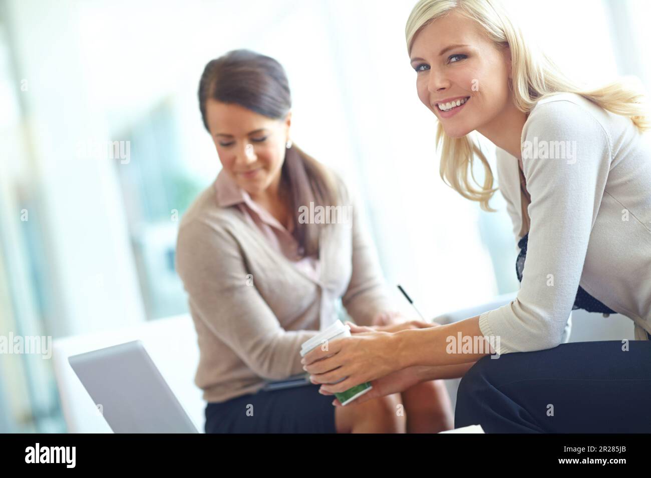 Preparing for a powerful business presentation. Portrait of a two ...