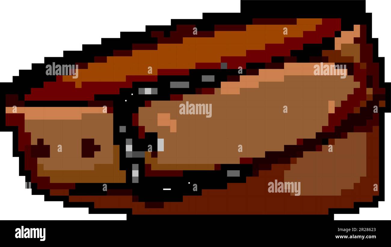 fashion leather belt game pixel art vector illustration Stock Vector ...