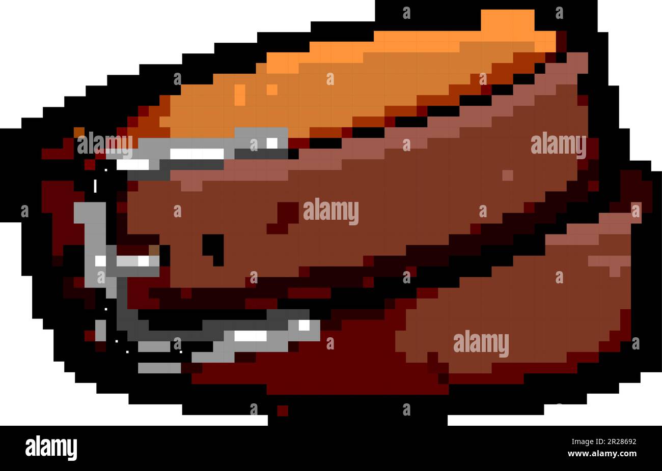 style leather belt game pixel art vector illustration Stock Vector ...