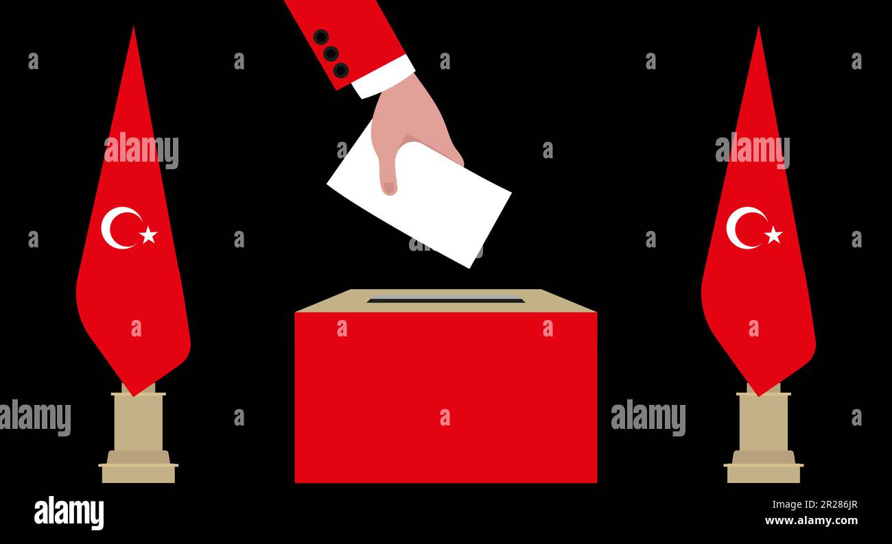 Turkish flag ballot box Stock Vector Images - Alamy