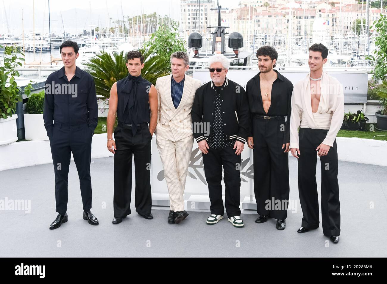 Italy. 17th May, 2023. George Steane, Jason Fernández, Ethan Hawke ...