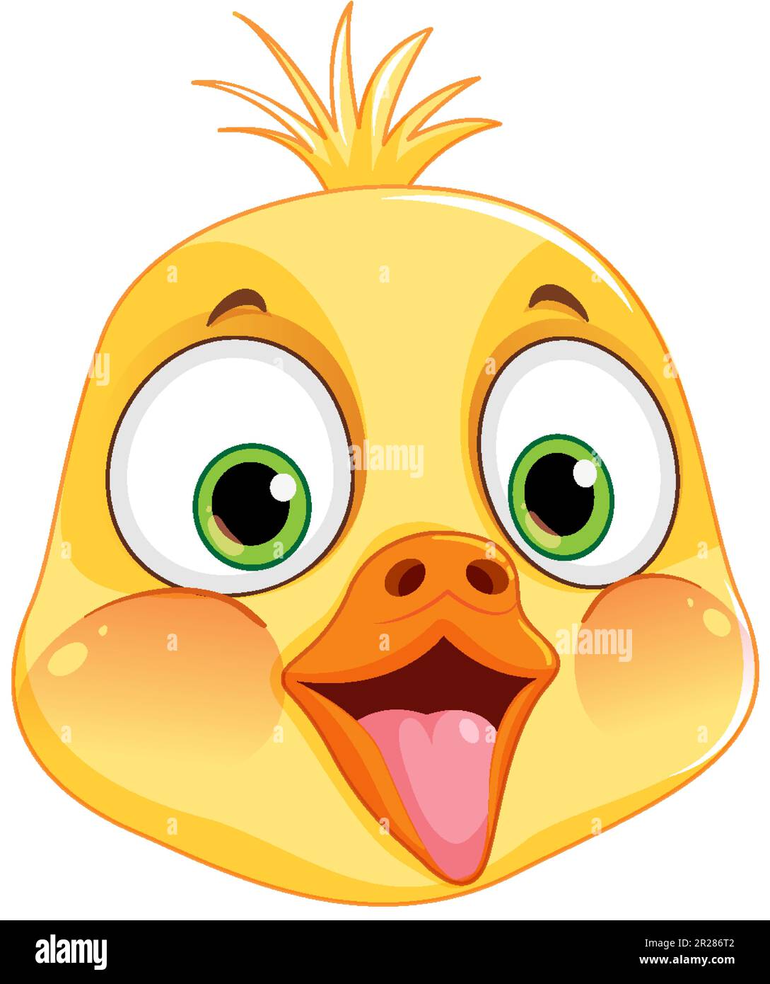 Baby chicken head cartoon illustration Stock Vector Image & Art - Alamy