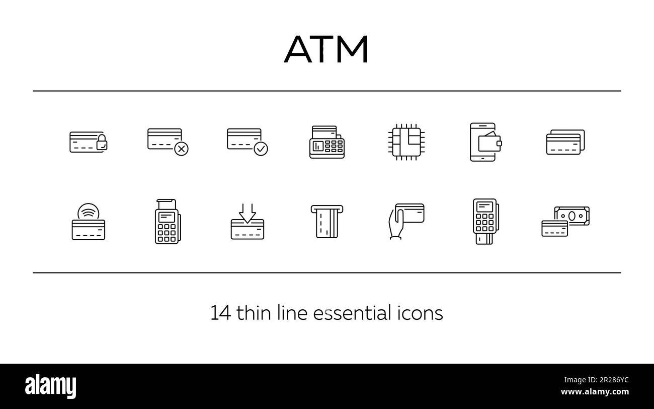 Atm system Black and White Stock Photos & Images - Alamy