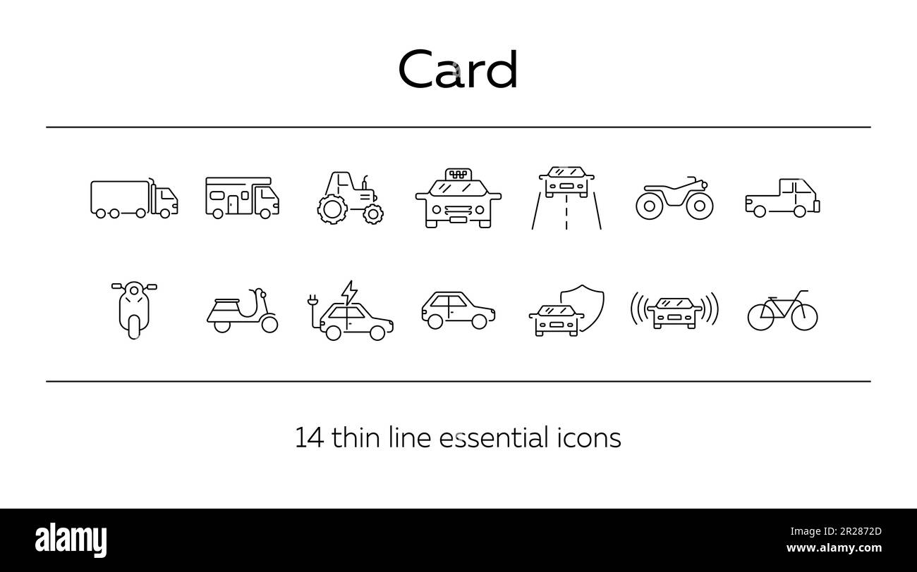 Car driving line icon set. Camper, bike Stock Vector Image & Art - Alamy Car driving line icon set. Camper, bike Stock Vector Image & Art - Alamy