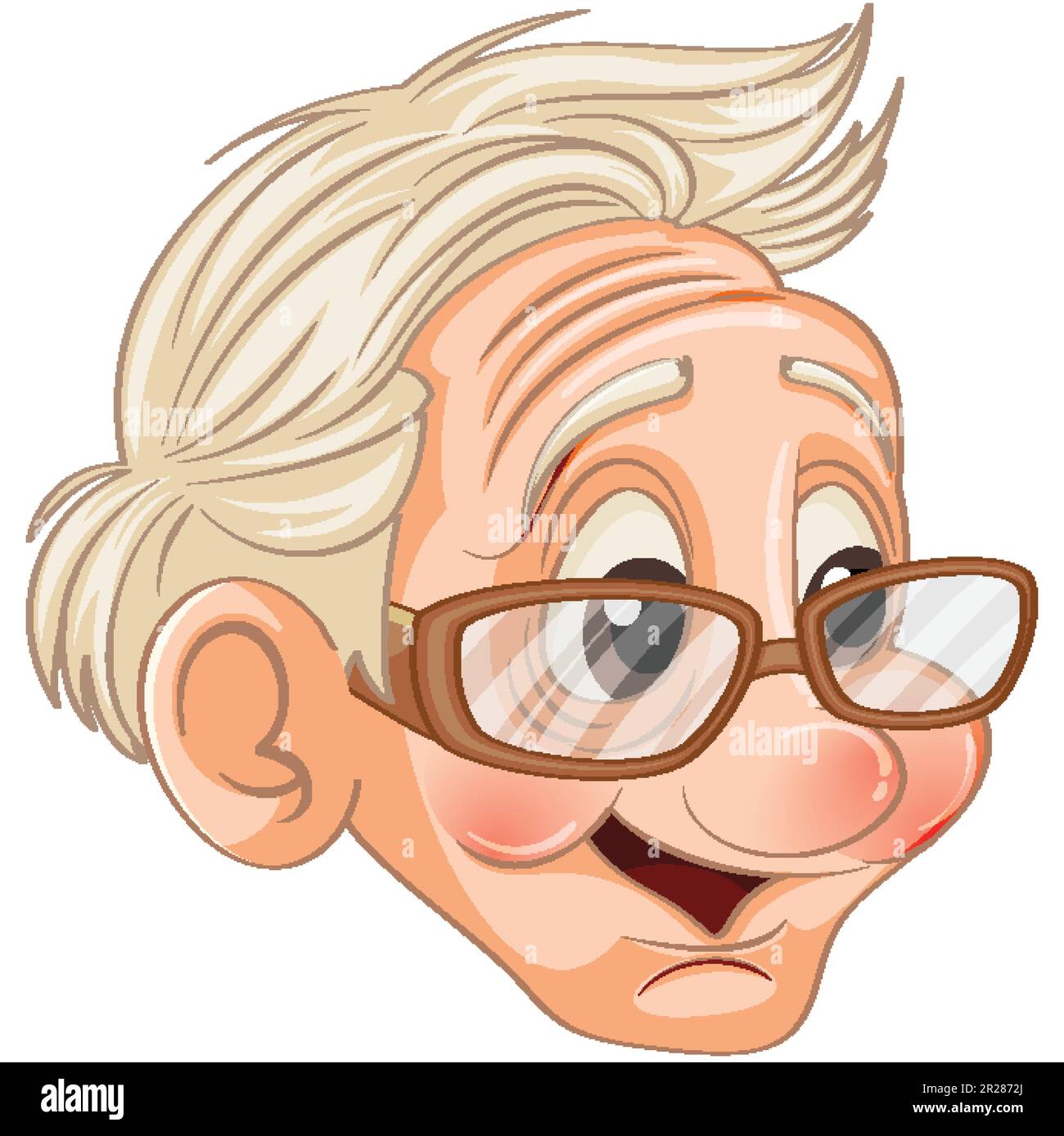 Crazy Cartoons Old Man With Beard And Glasses