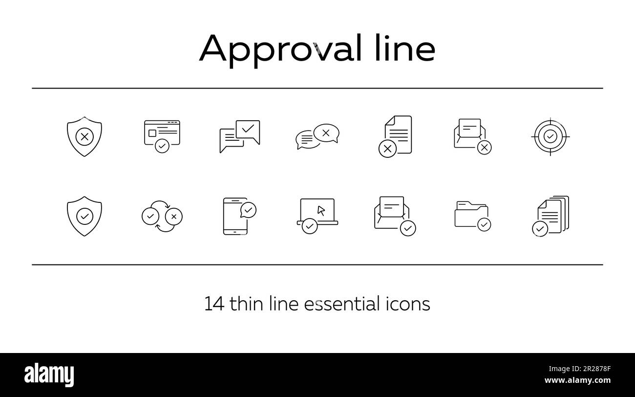 Approval form icons hi-res stock photography and images - Alamy