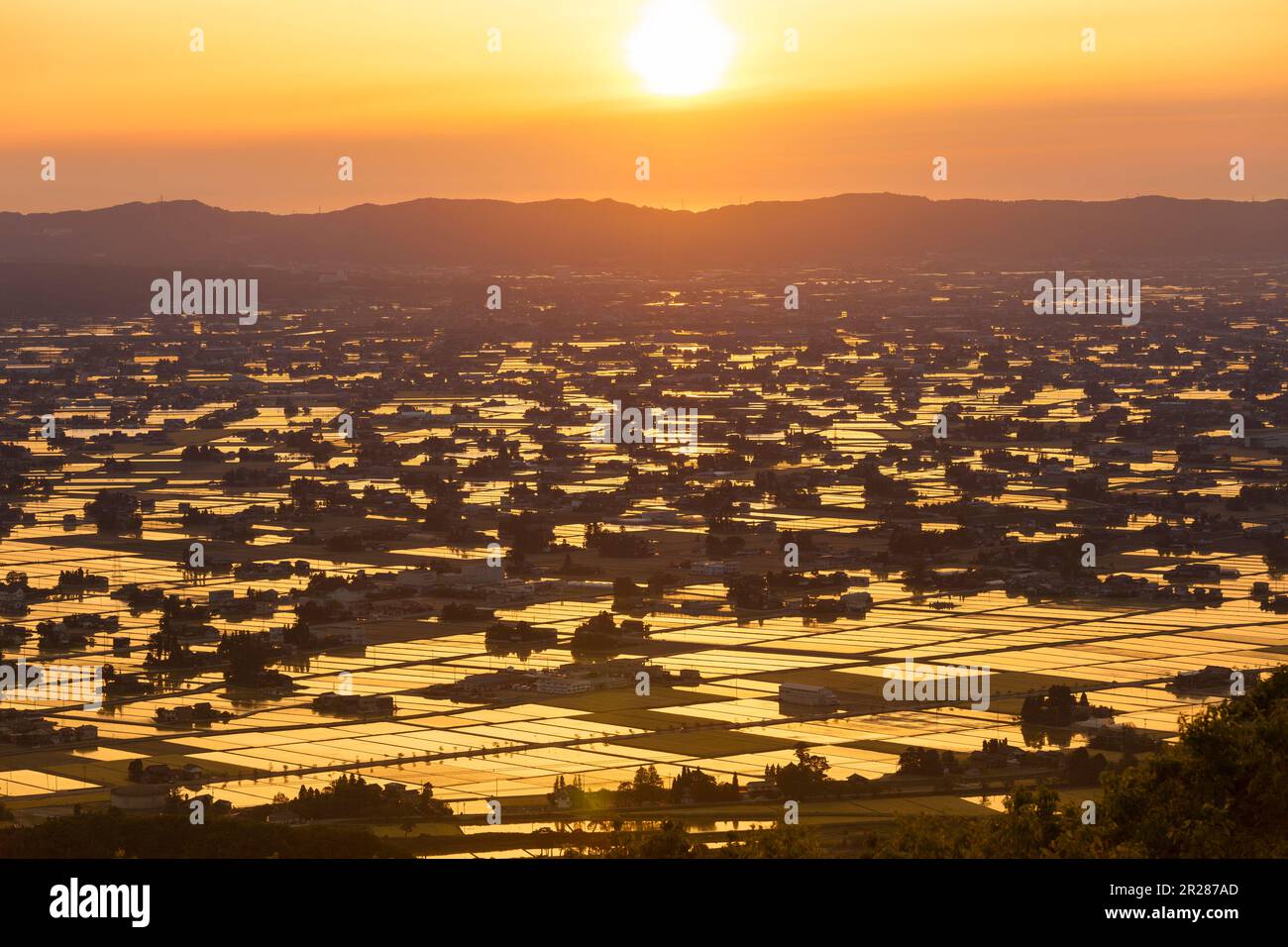Sankyoson village(Scattered houses in a village Stock Photo - Alamy