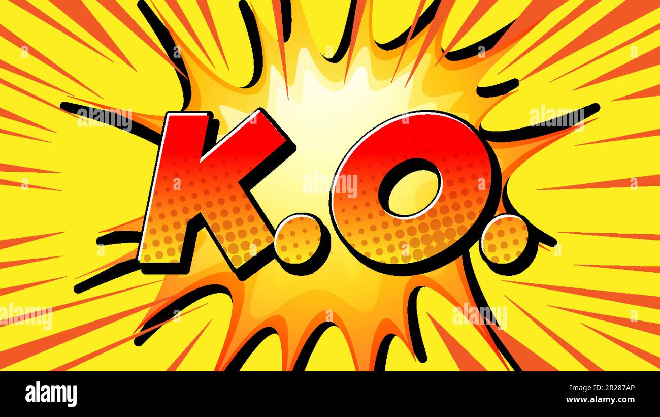 KO retro comic speech bubble and effect in pop art style illustration Stock Vector Image & Art ...