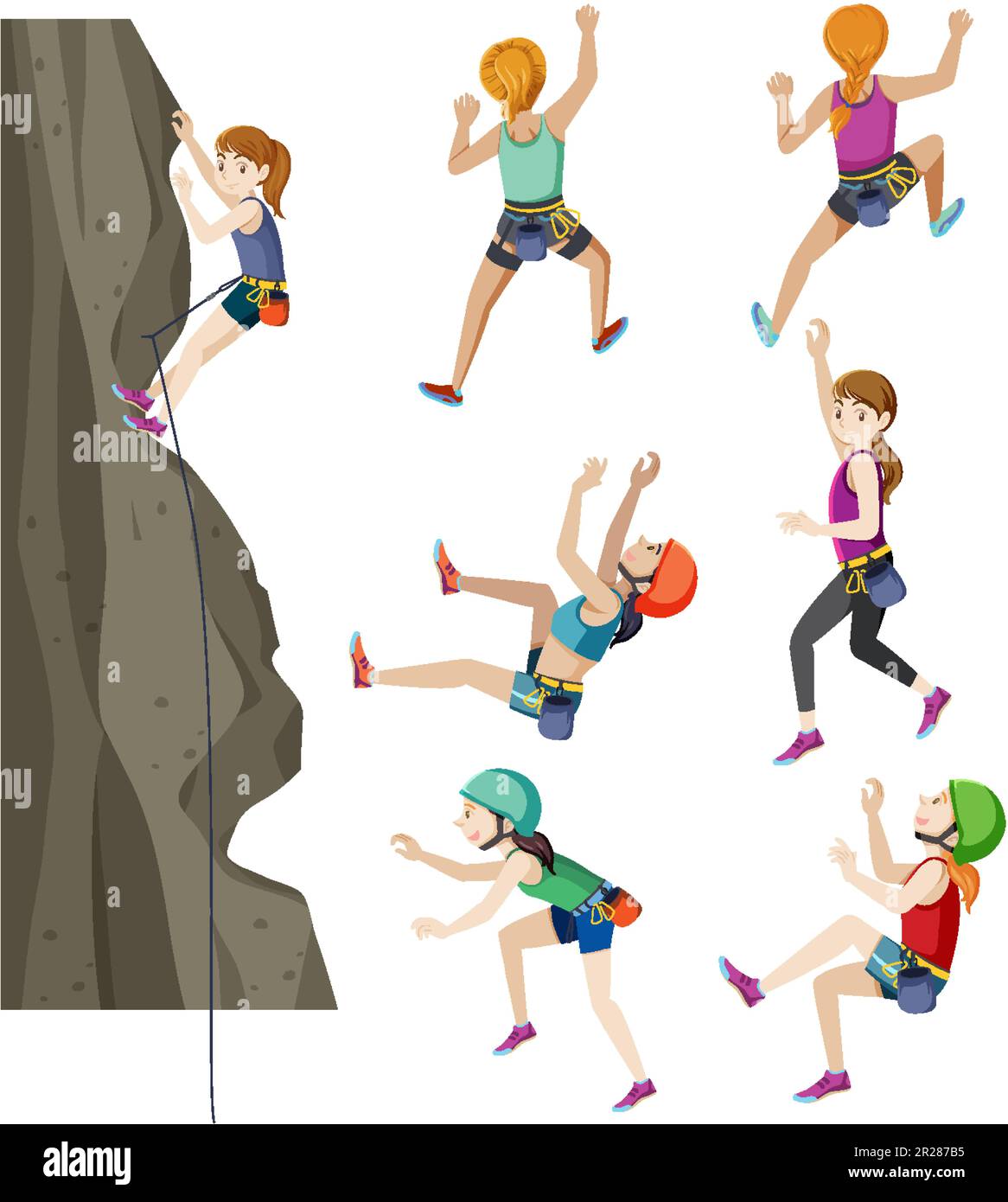Recreational rock climbing Cut Out Stock Images & Pictures - Alamy