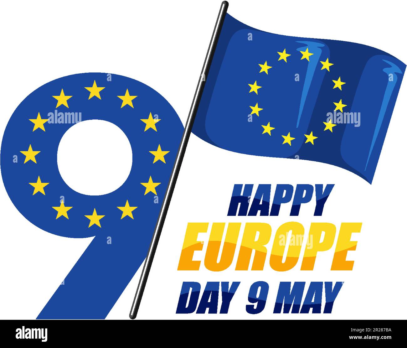 Happy Europe Day Vector Design for Banner or Poster illustration Stock ...