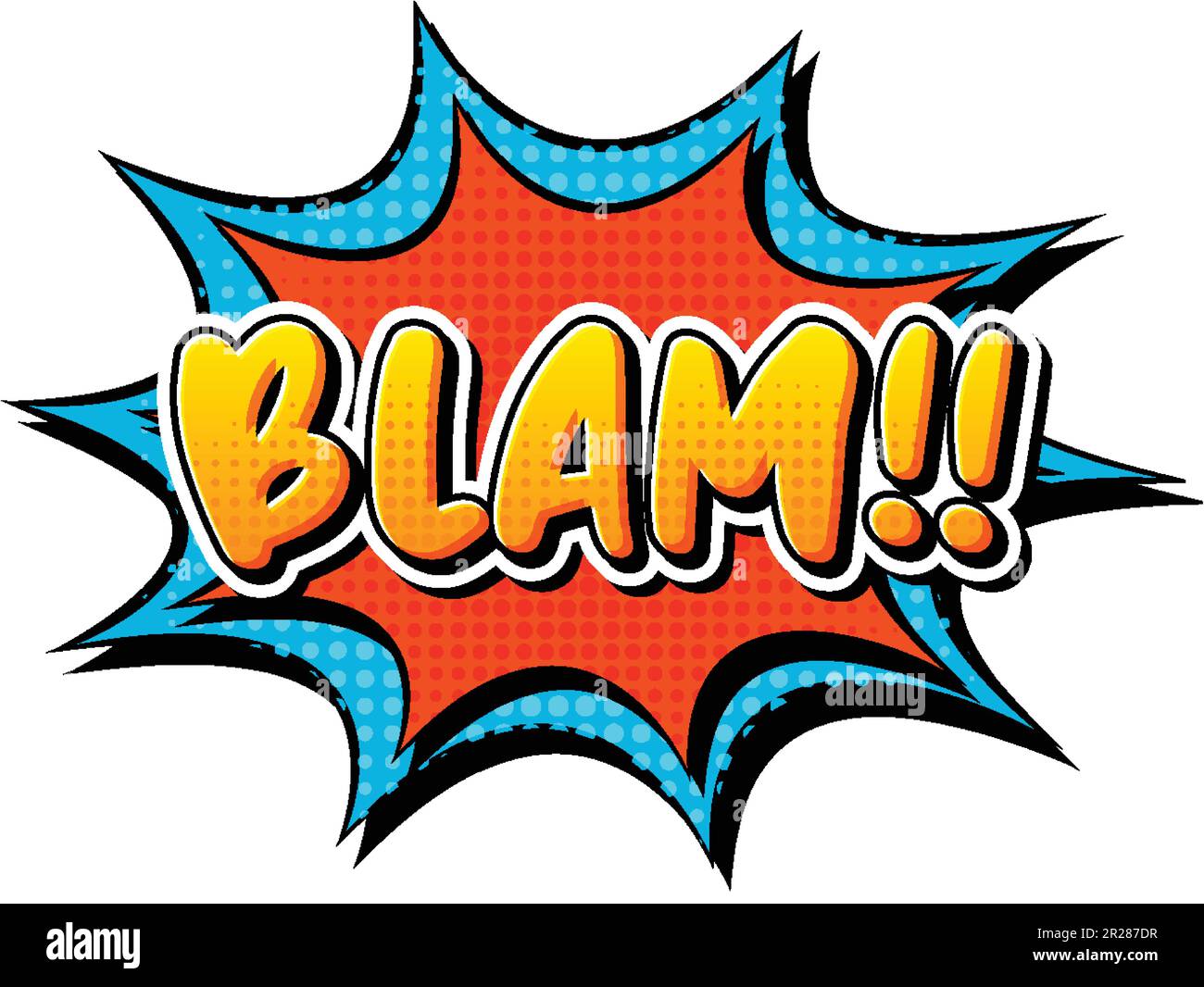 Blam retro comic speech bubble and effect in pop art style illustration ...