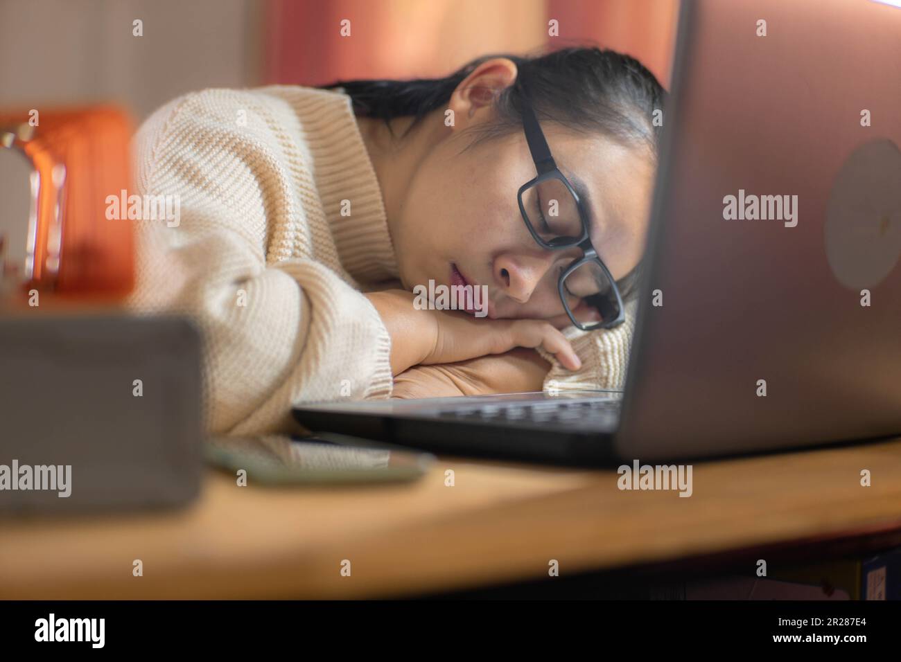 Female entrepreneur working after hours hi-res stock photography and ...