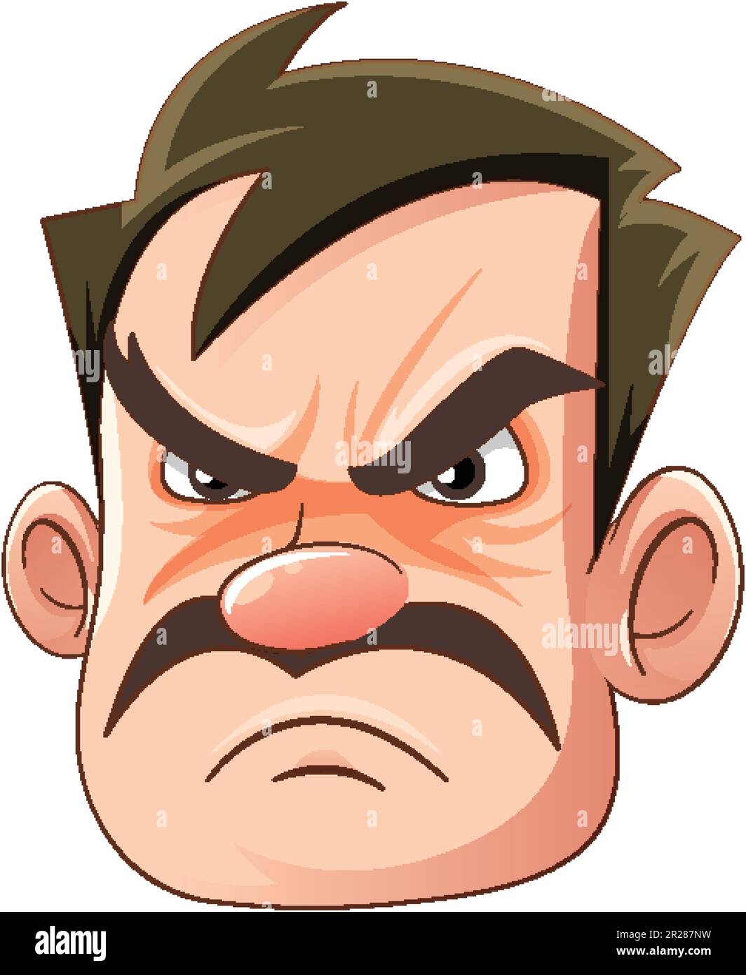 Grumpy face adult Stock Vector Images - Alamy